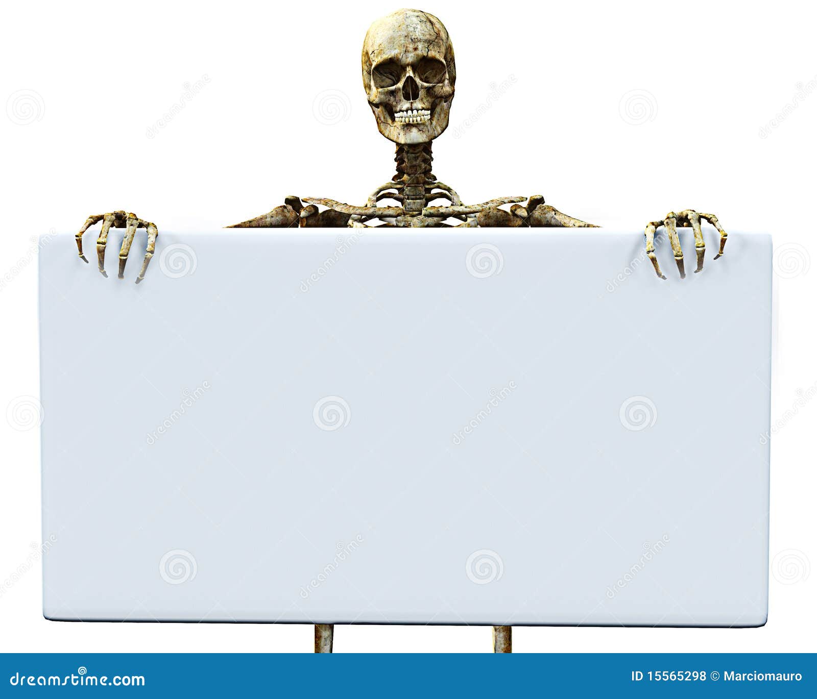 Skeleton Hold Sign Royalty Free Stock Photos - Image: 15565298