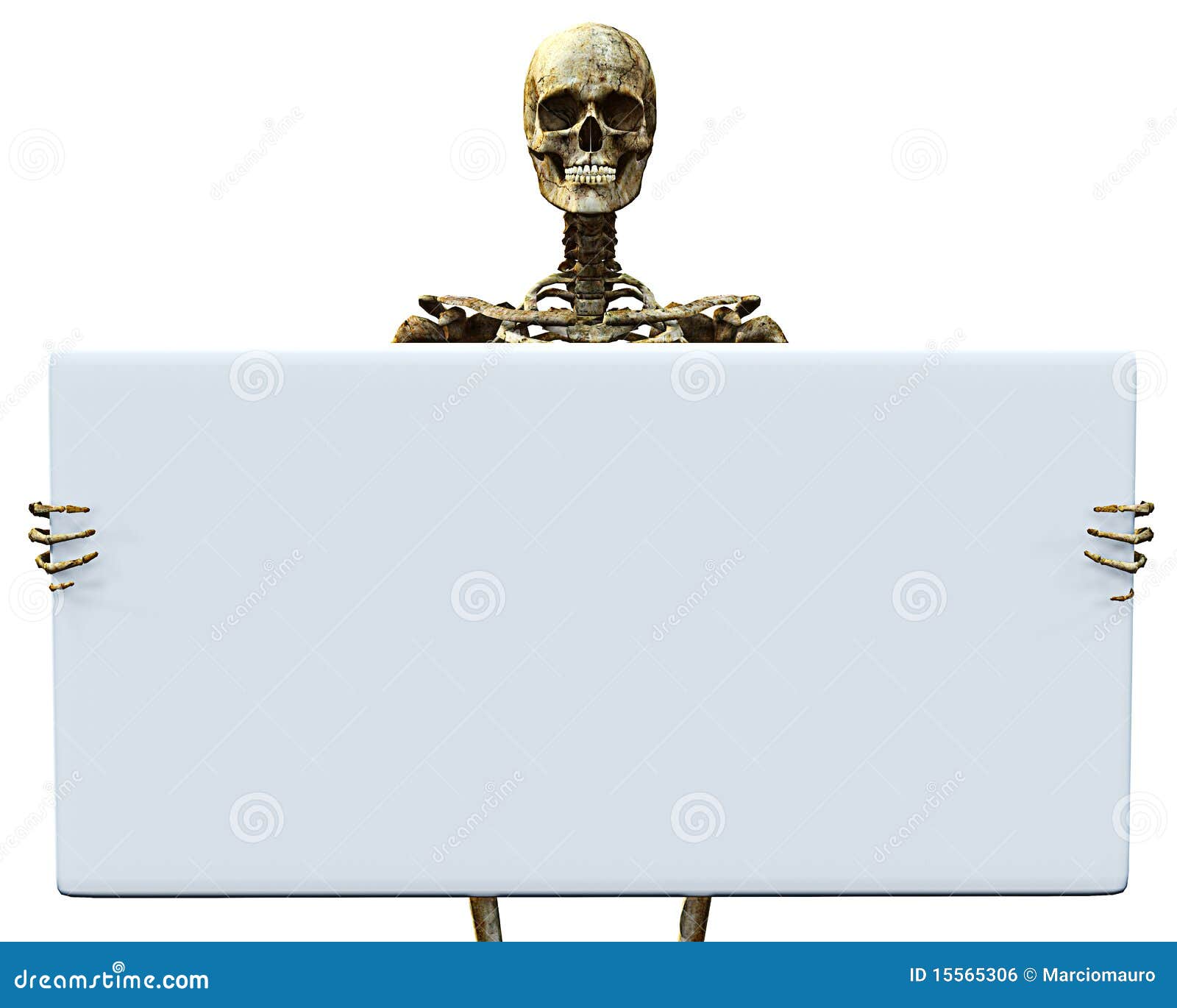 Skeleton hold sign 2 stock illustration. Illustration of halloween ...