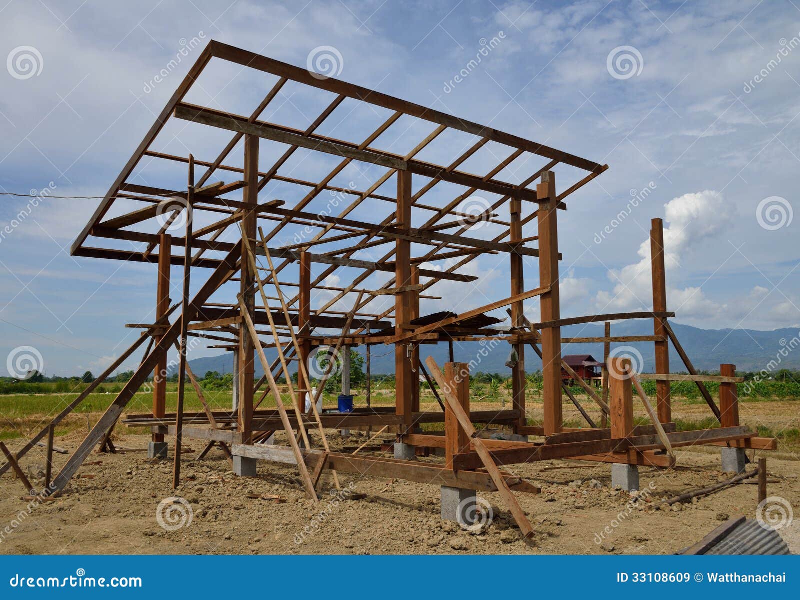 Skeleton of a house. stock image. Image of structure - 33108609