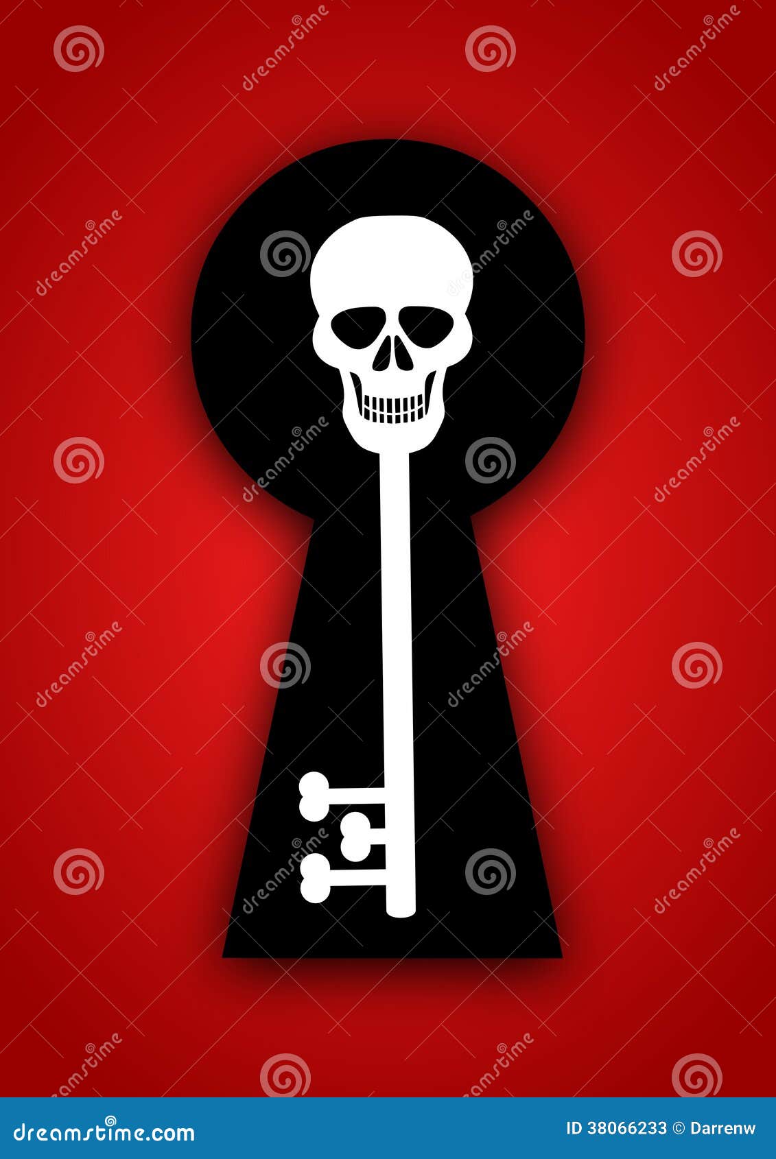 Skeleton Key stock illustration. Illustration of lock - 38066233
