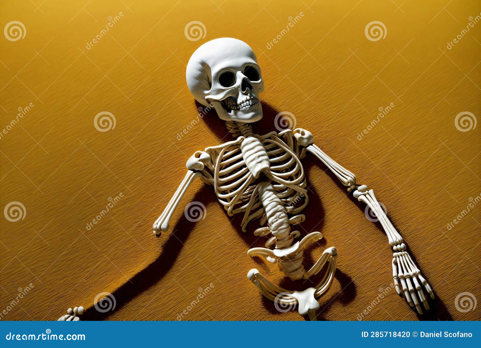 A Skeleton that is Laying Down on a Table. Generative AI Stock ...