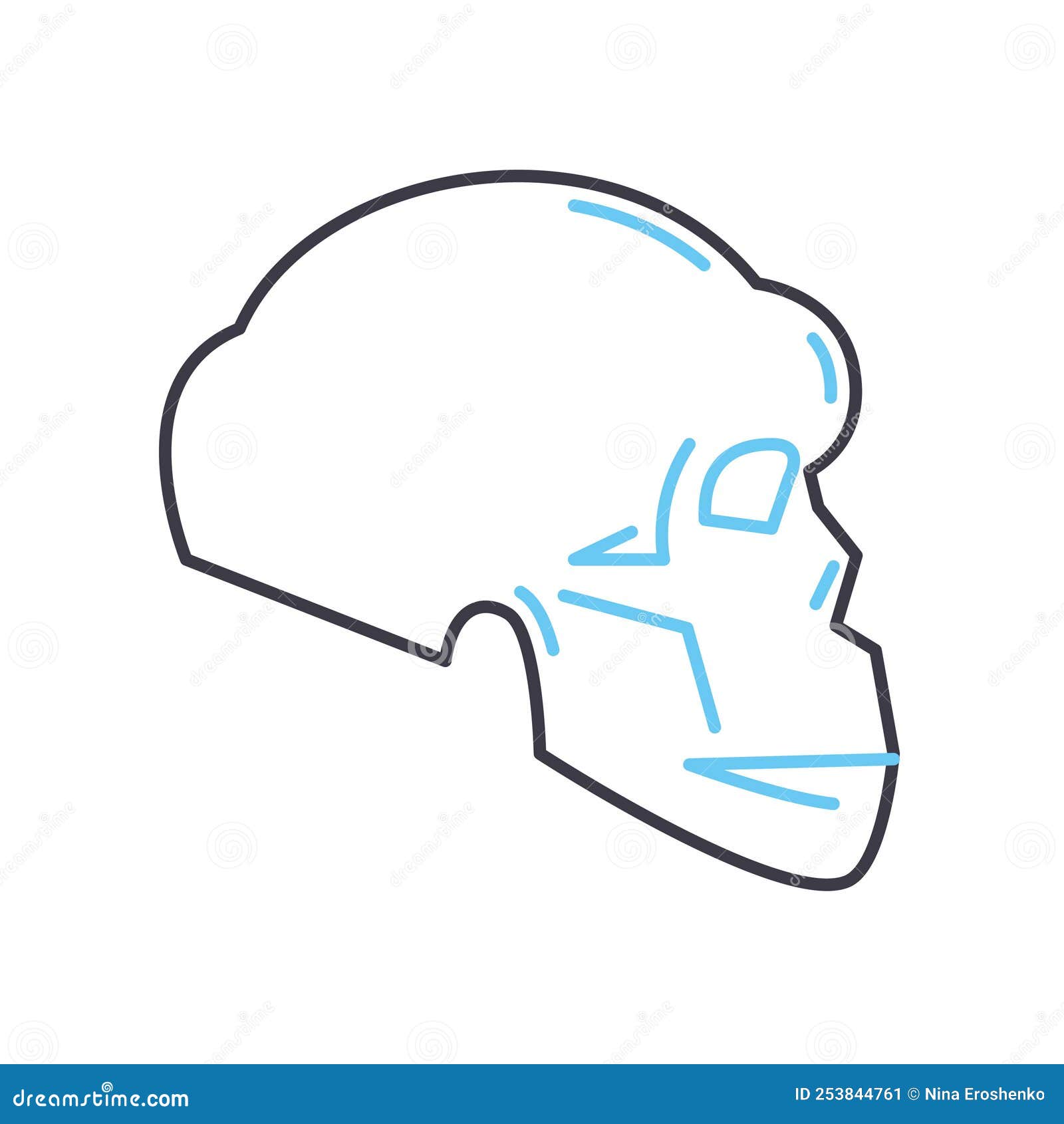 Skeleton Line Icon, Outline Symbol, Vector Illustration, Concept Sign ...