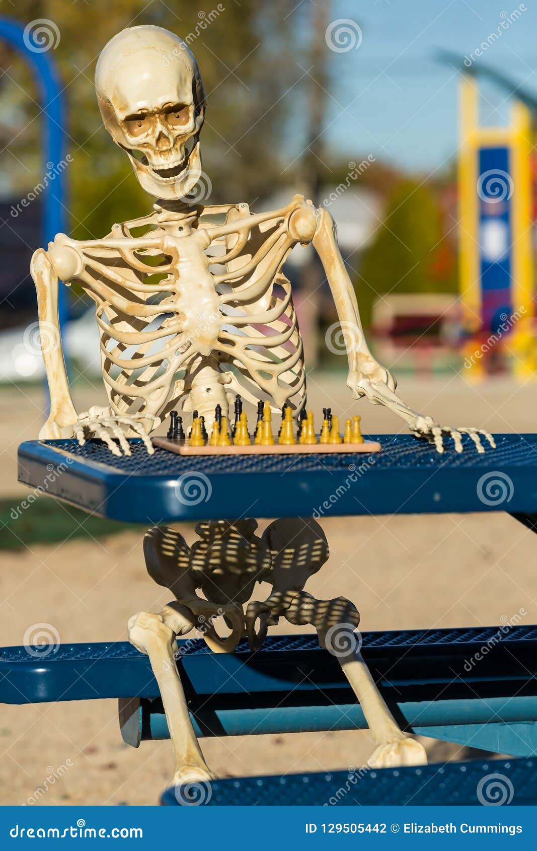 Skeleton playing chess stock photo. Image of planning - 129505442
