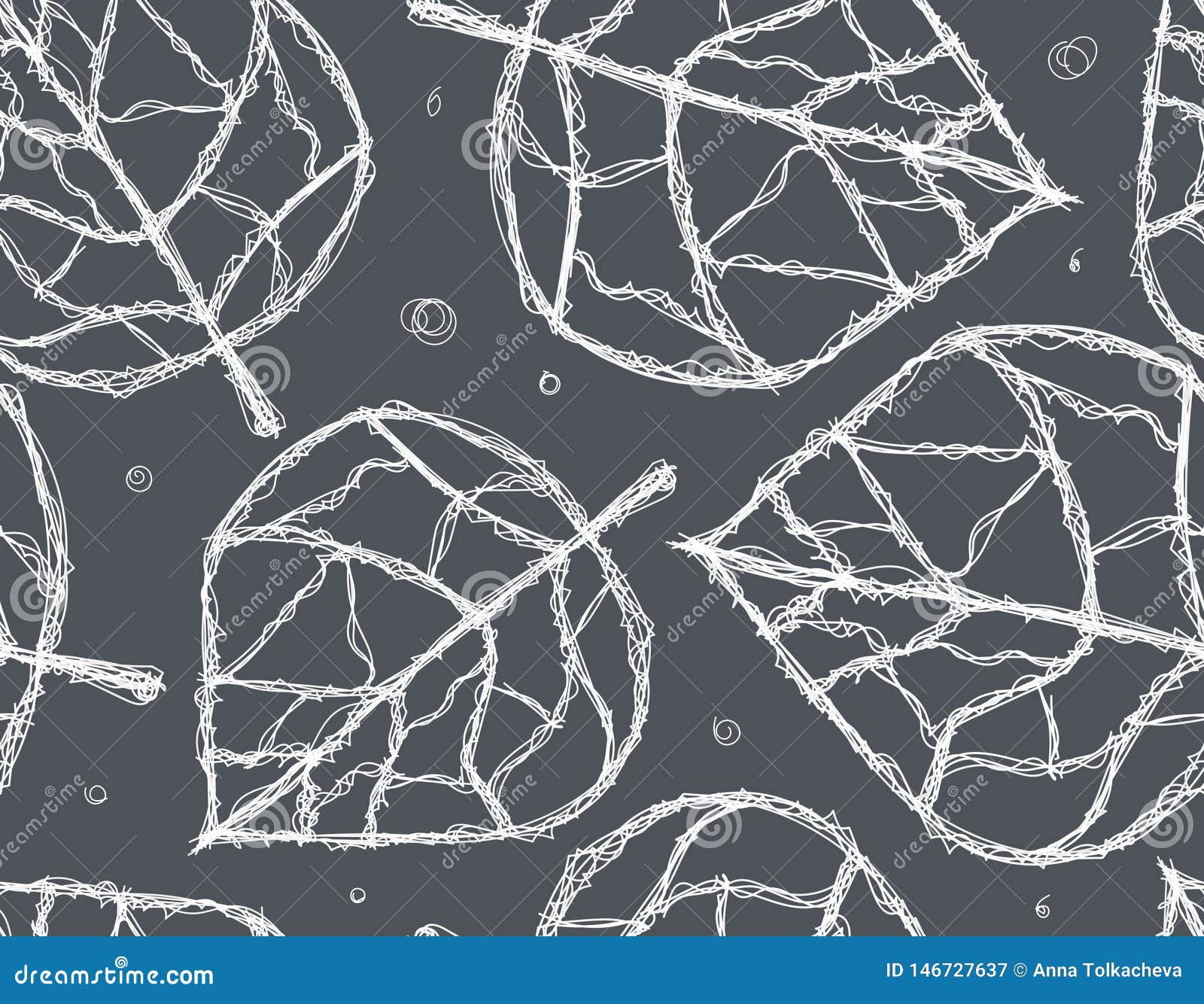 Skeleton Maple Leaves Pattern. Stock Vector - Illustration of ornate ...