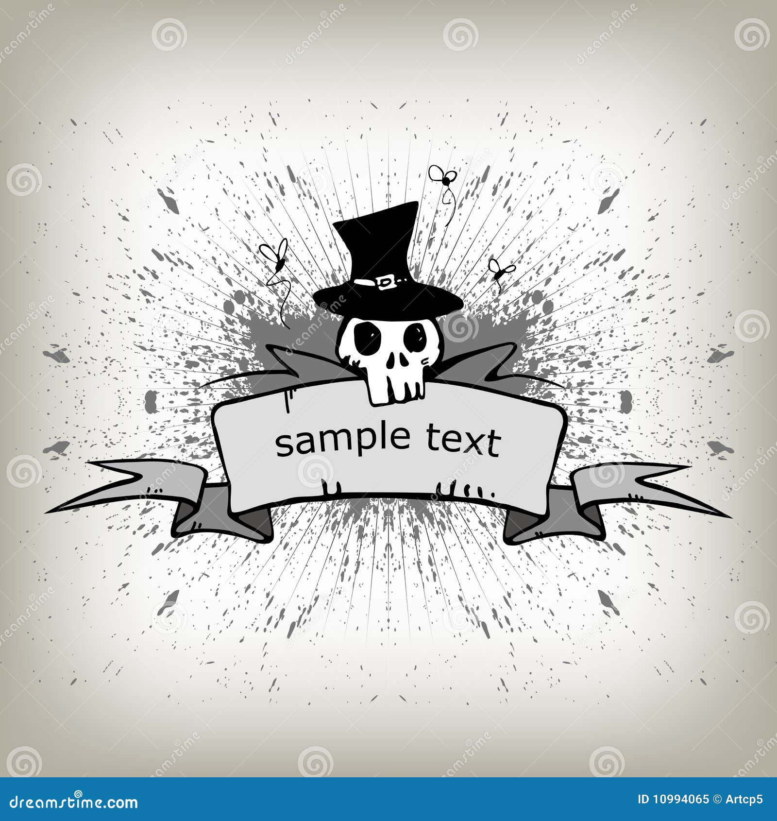 Skeleton Scroll Sign Vector Illustration | CartoonDealer.com #33762500