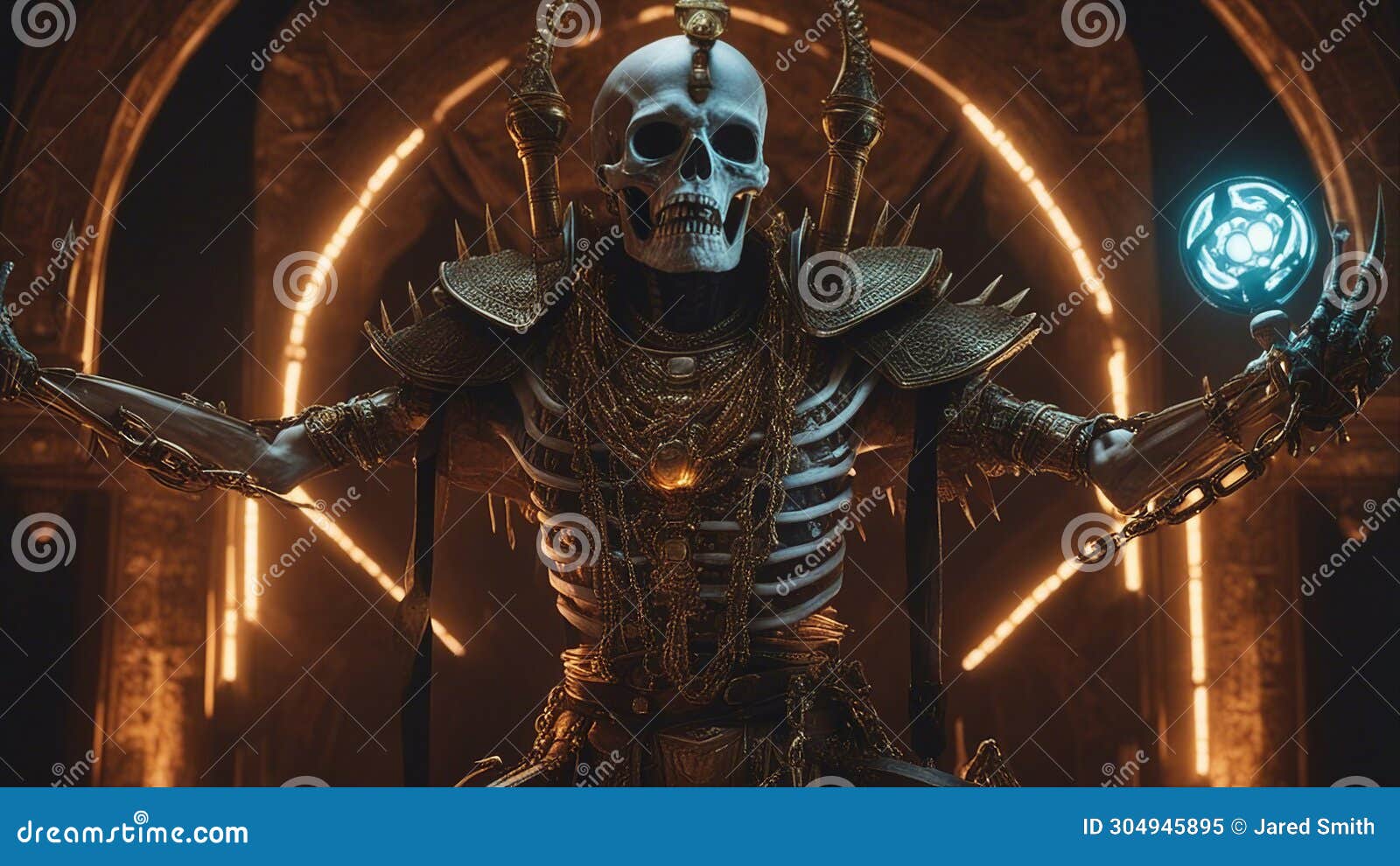 A Skeleton Pharaoh that Has Been Transformed into a Monster by a Mad ...