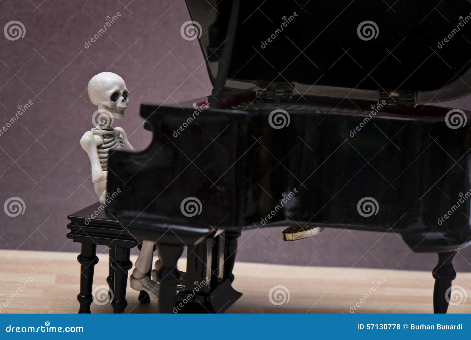Skeleton piano session stock photo. Image of piano, note - 57130778