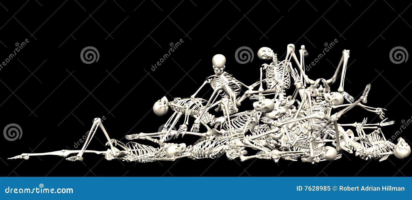Skeleton pile stock illustration. Illustration of dead - 7628985