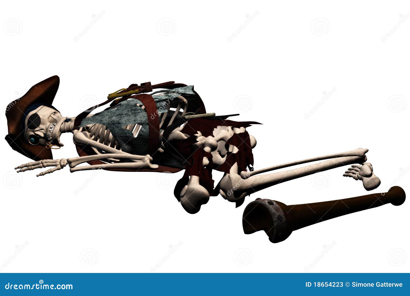 Skeleton Pirate With Belt And Sharp Sword Cartoon Vector ...