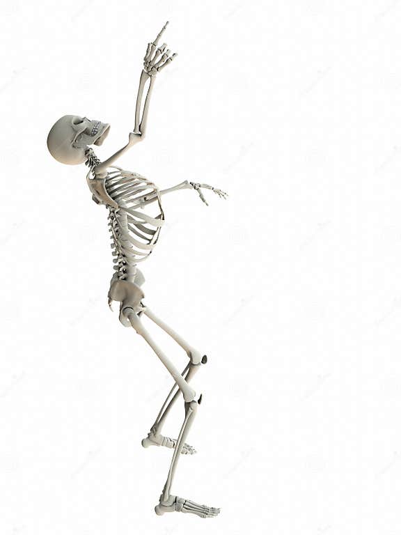 Skeleton Pointing at Copy Space Stock Illustration - Illustration of ...