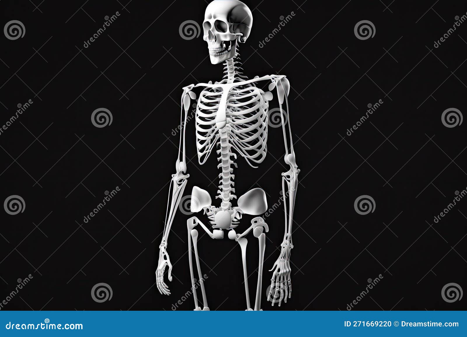 Skeleton of a Real Human Being, Isolated on a Black Backdrop for ...