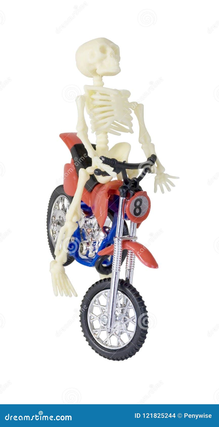 Skeleton Riding Motorcycle Front View Stock Image | CartoonDealer.com ...