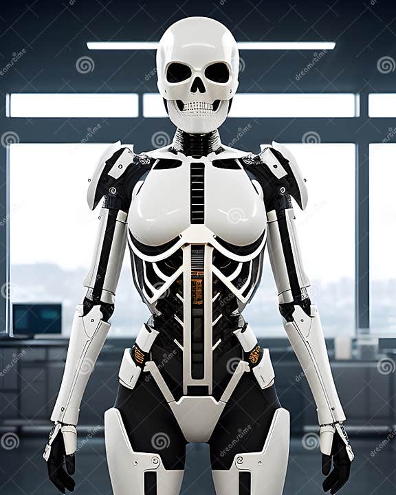 Skeleton robot stock illustration. Illustration of cartoon - 293199062