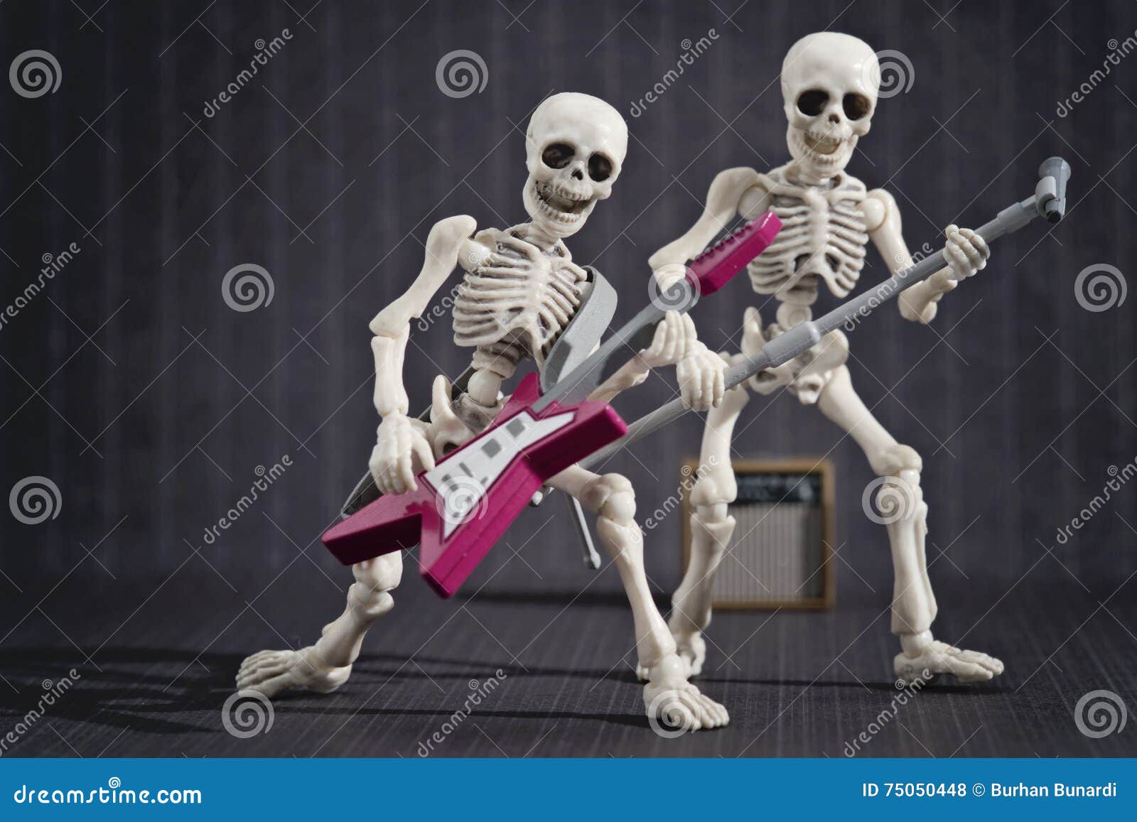 Skeleton rock band stock photo. Image of electric, band - 75050448