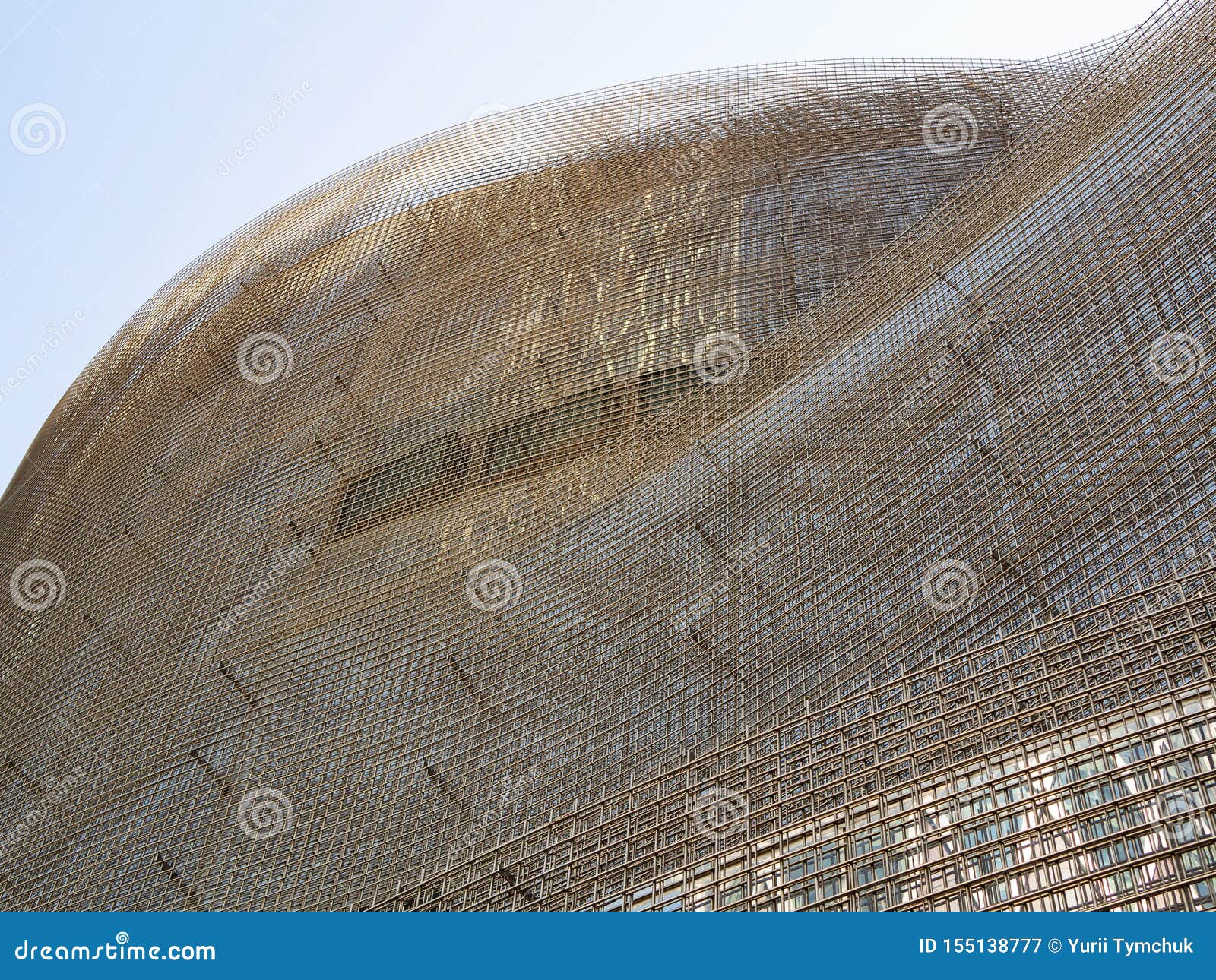 Skeleton of Skyscraper Made of Sheets of Bended Welded Wire Mesh at the ...