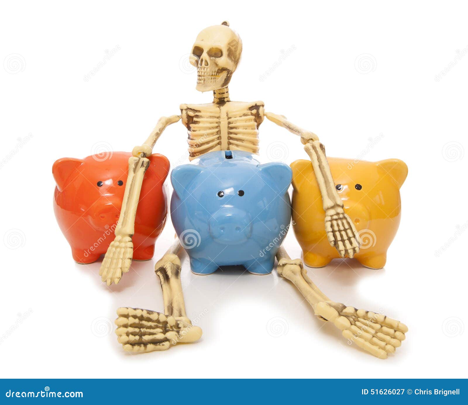 Skeleton staff piggy bank stock image. Image of piggy - 51626027