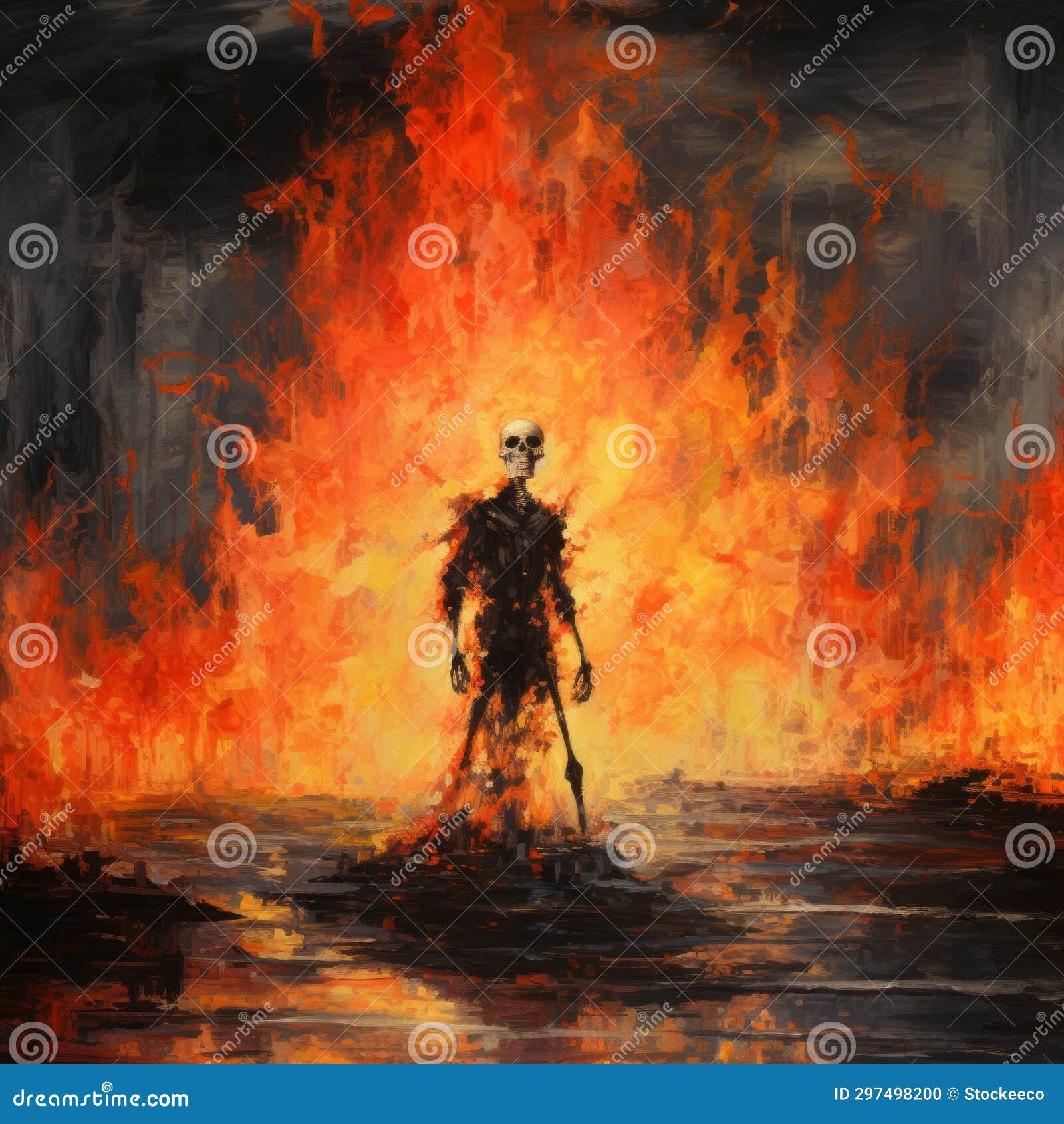 Intense Emotion: a Danny Roberts-inspired Painting of a Skeleton ...