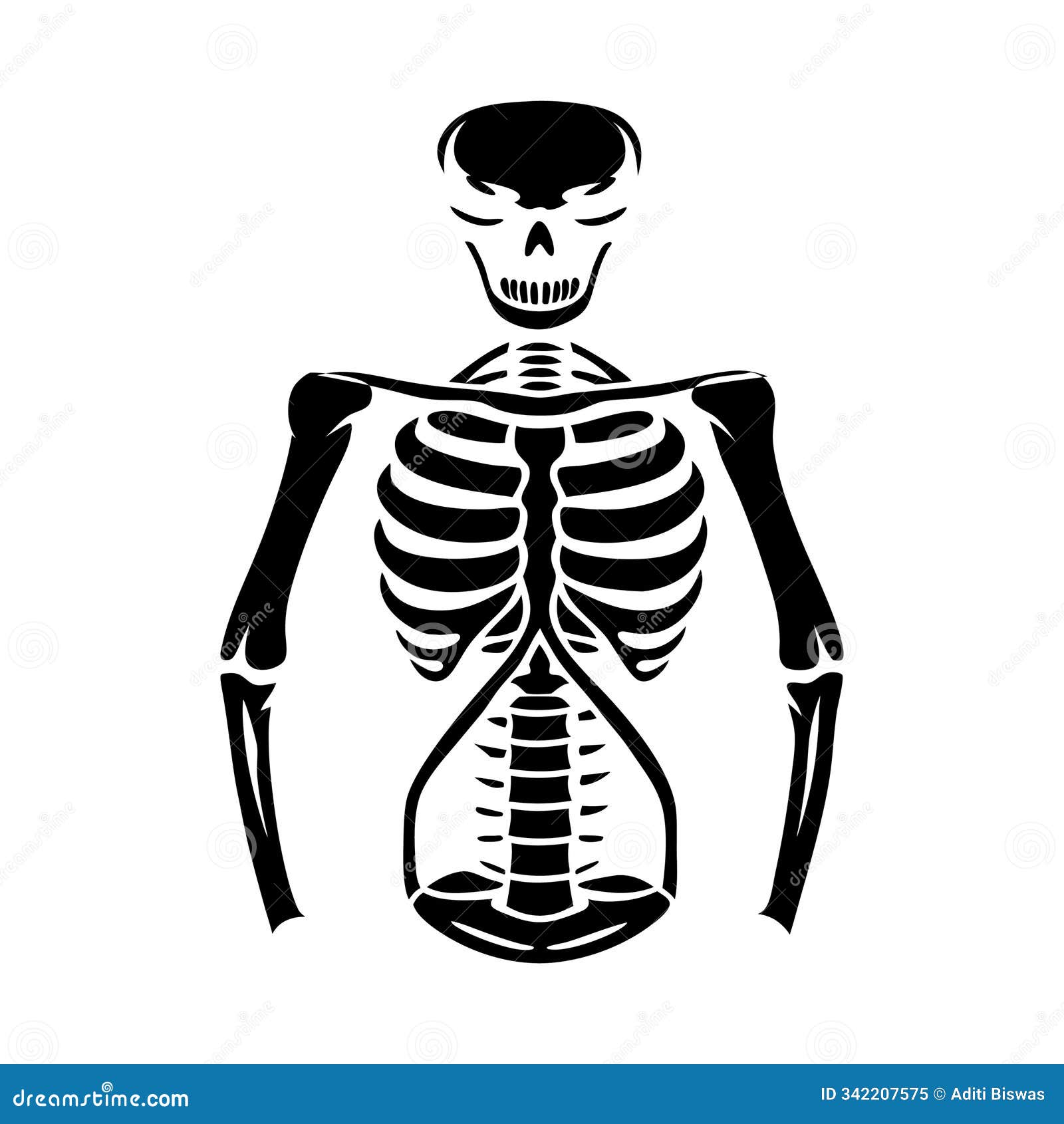 Skeleton Stencil Icon Vector Illustration Stock Illustration ...