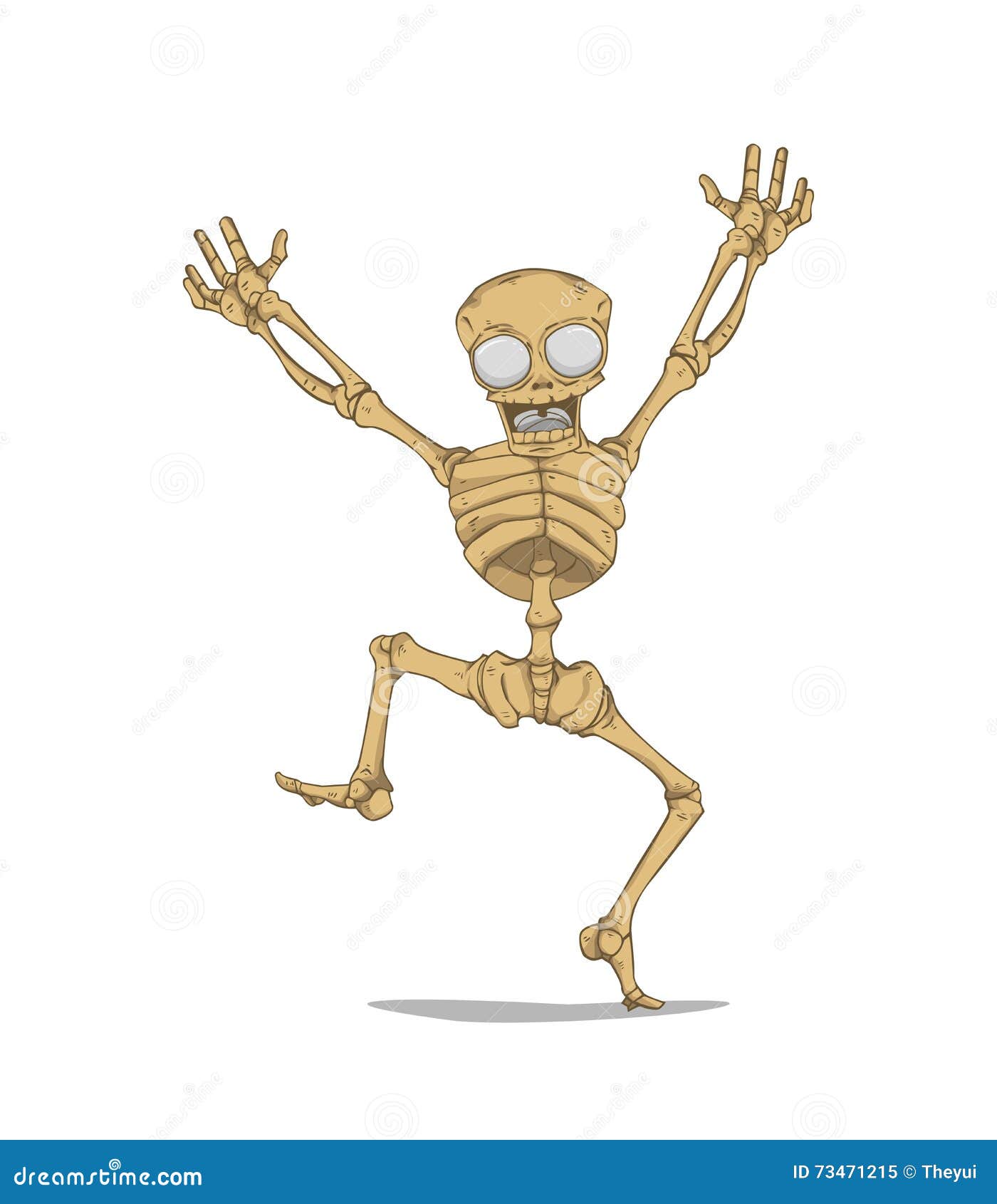 Skeleton Vector. Monster in Halloween Night Stock Vector - Illustration ...