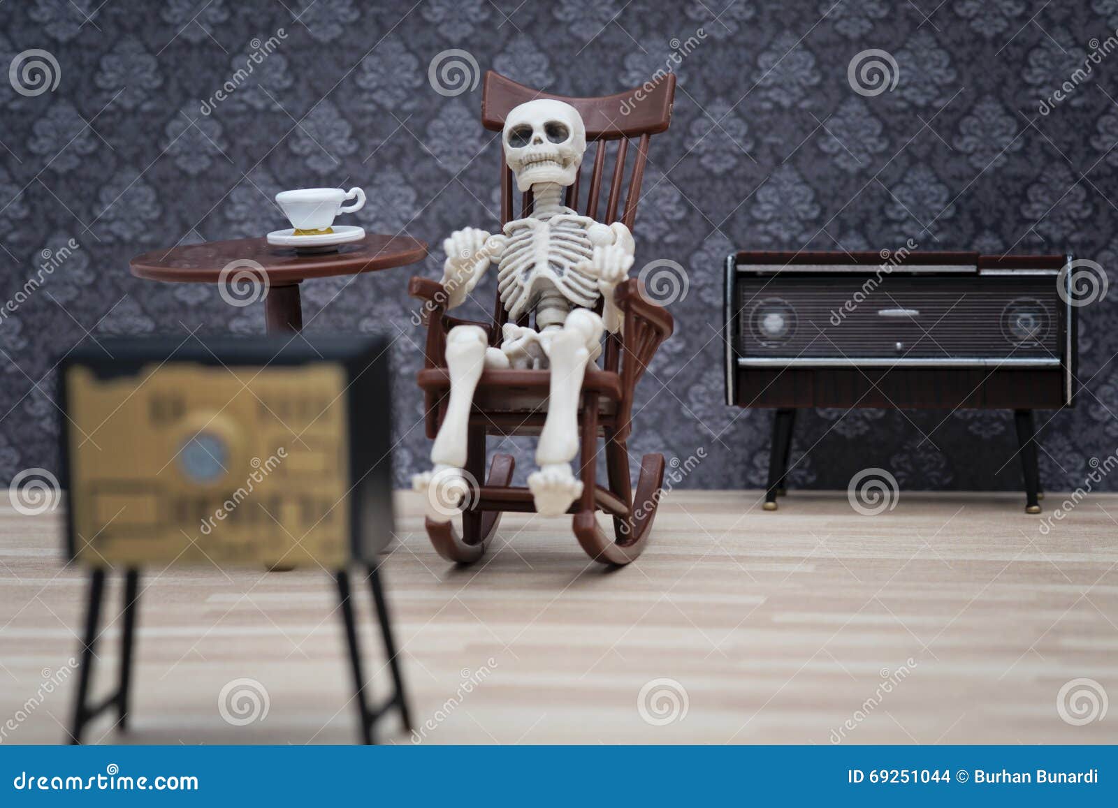 Skeleton watching tv stock photo. Image of chair, television - 69251044
