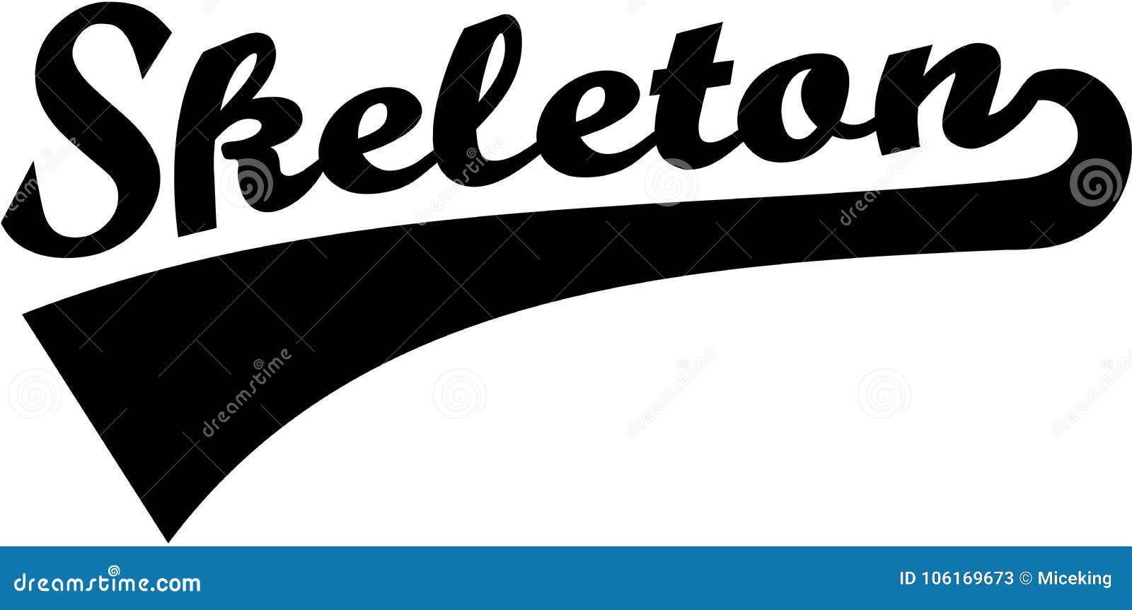Skeleton Word with Retro Font Stock Vector - Illustration of icon ...