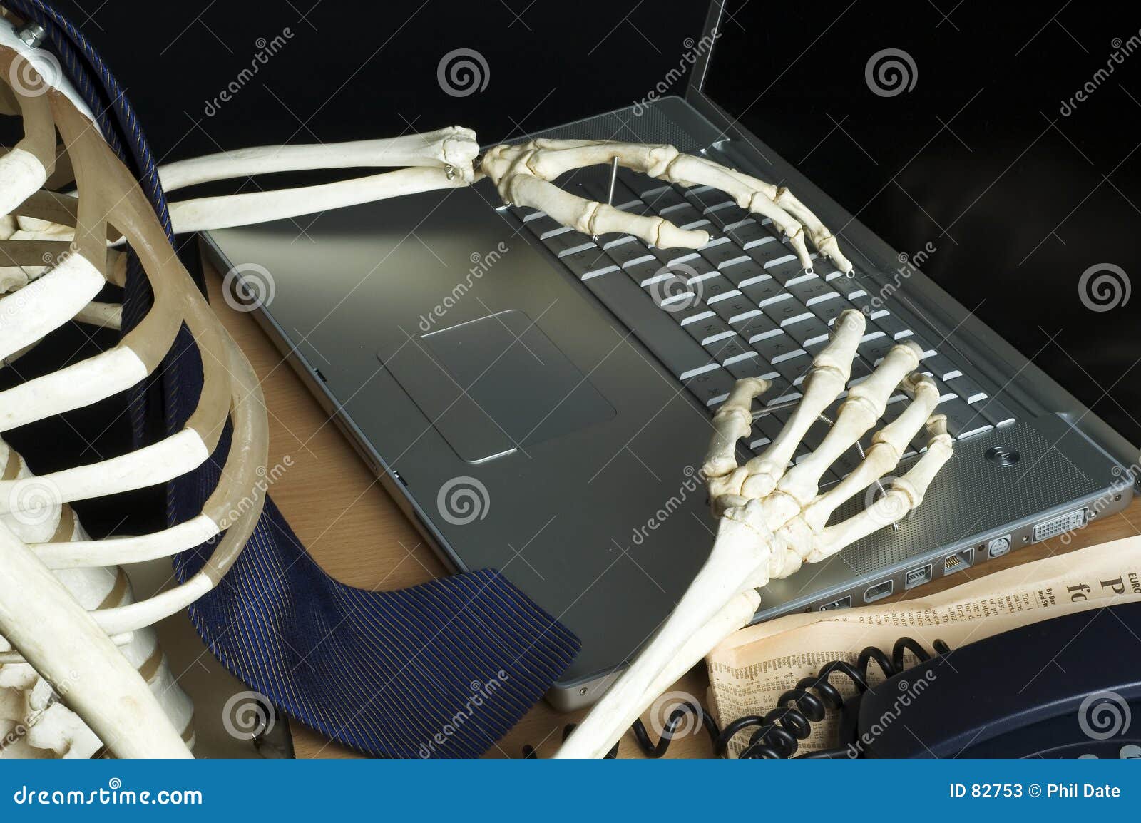 Skeleton at Work 1 stock image. Image of bones, hypertension - 82753