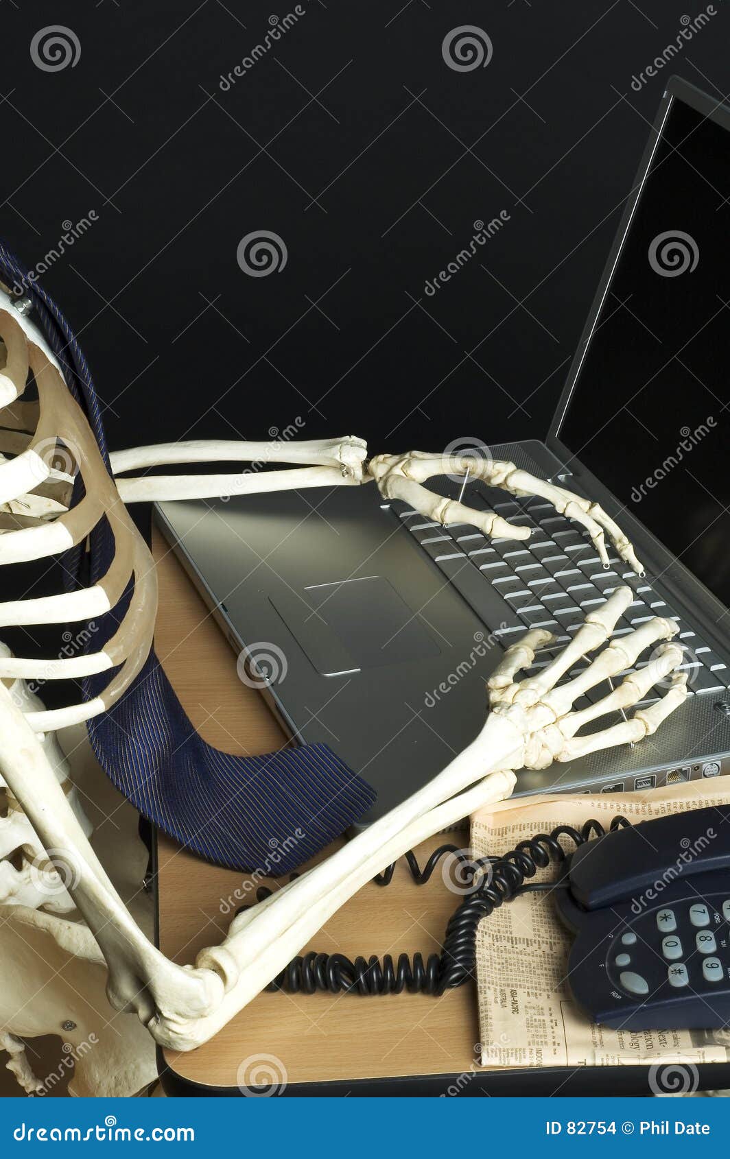 Skeleton at Work 2 stock photo. Image of skeleton, financial - 82754