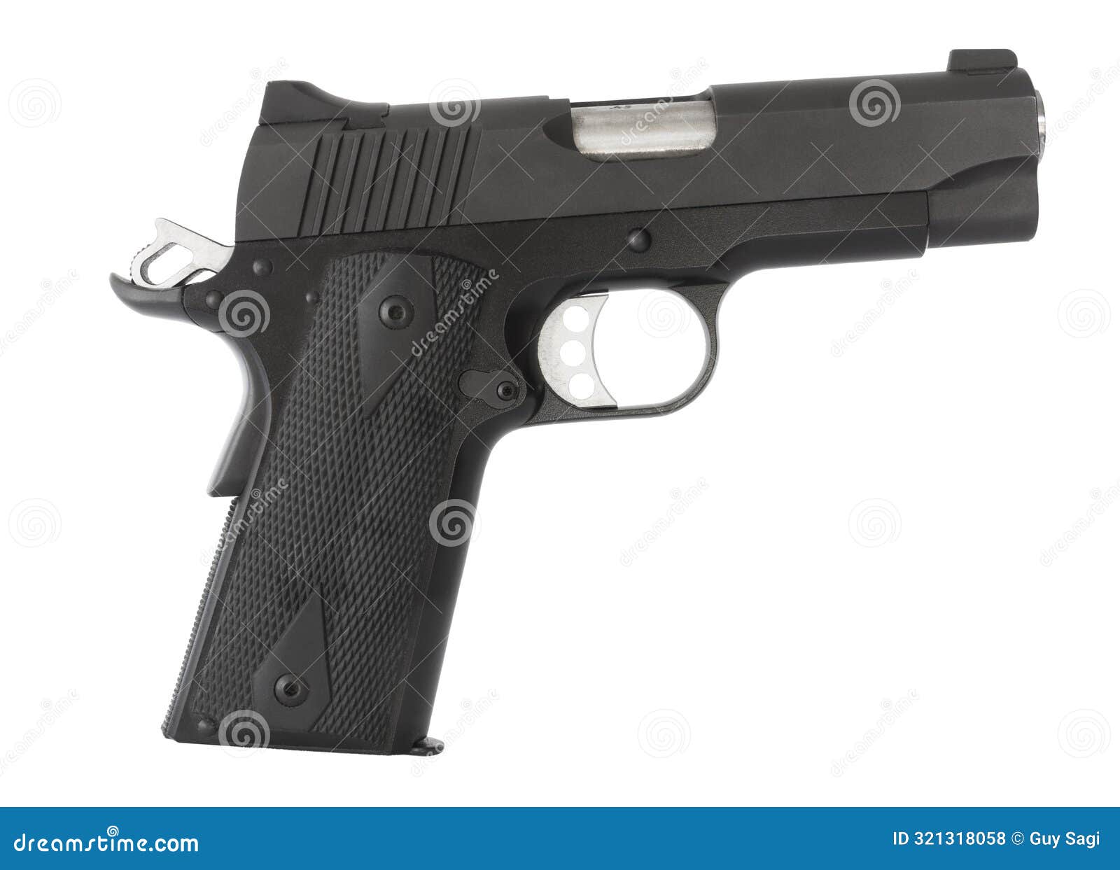 Skeletonized Trigger on a Semi Automatic Pistol Stock Photo - Image of ...