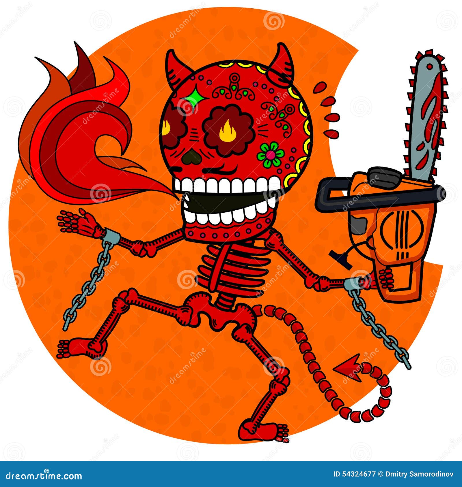 Skeletons Infernal Massacre Stock Illustration - Illustration of bones ...