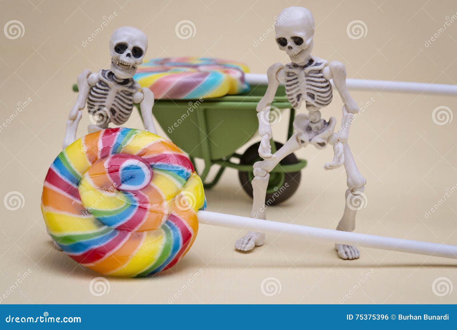 Skeletons and lollipop stock photo. Image of anatomy - 75375396