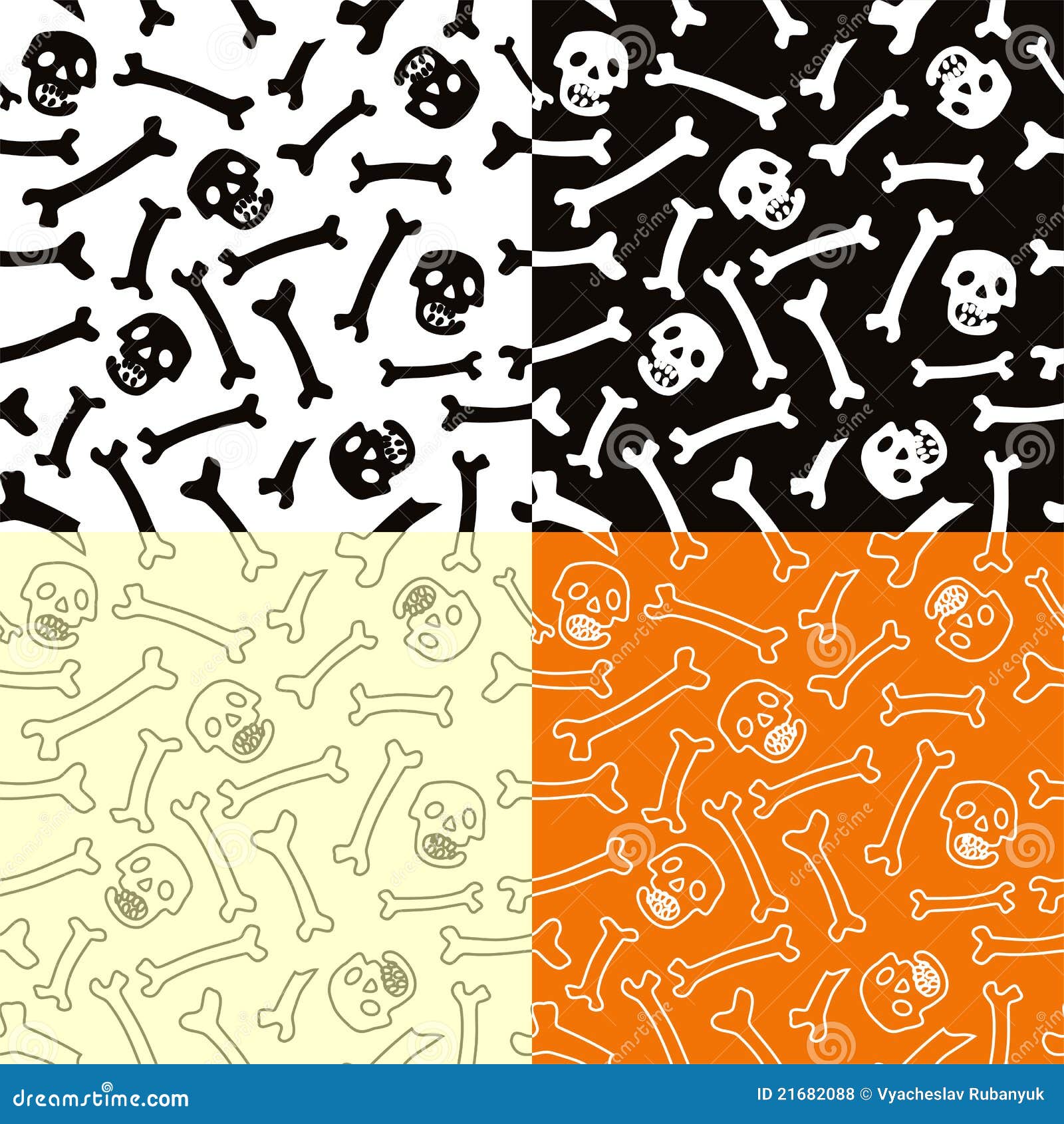 Skeletons Seamless Pattern. Stock Vector - Illustration of anatomy ...