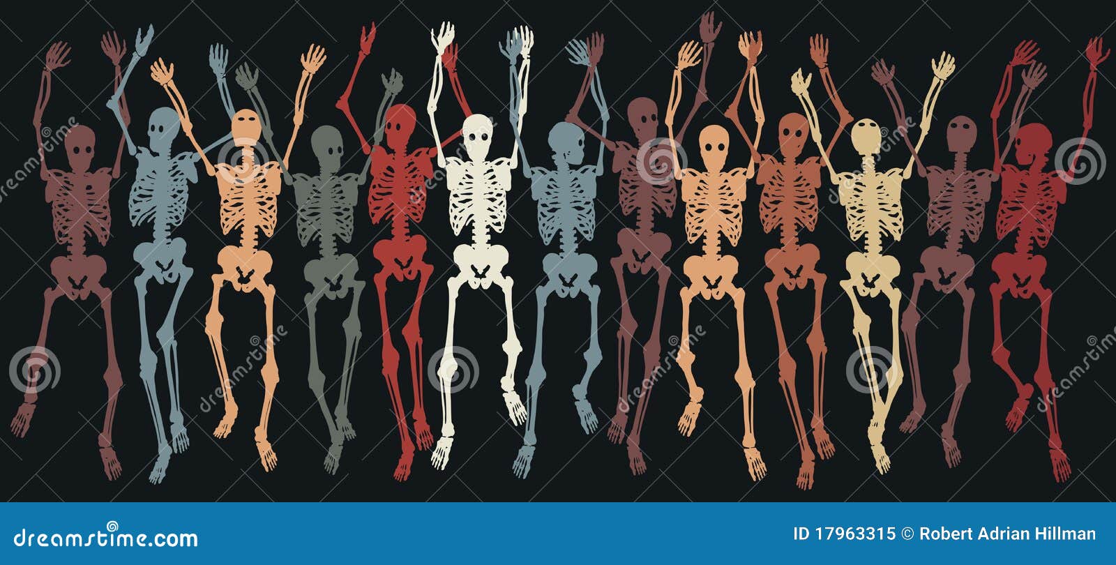 Skeletons together stock vector. Illustration of bones - 17963315