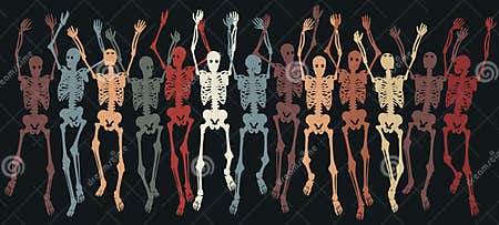 Skeletons together stock vector. Illustration of bones - 17963315
