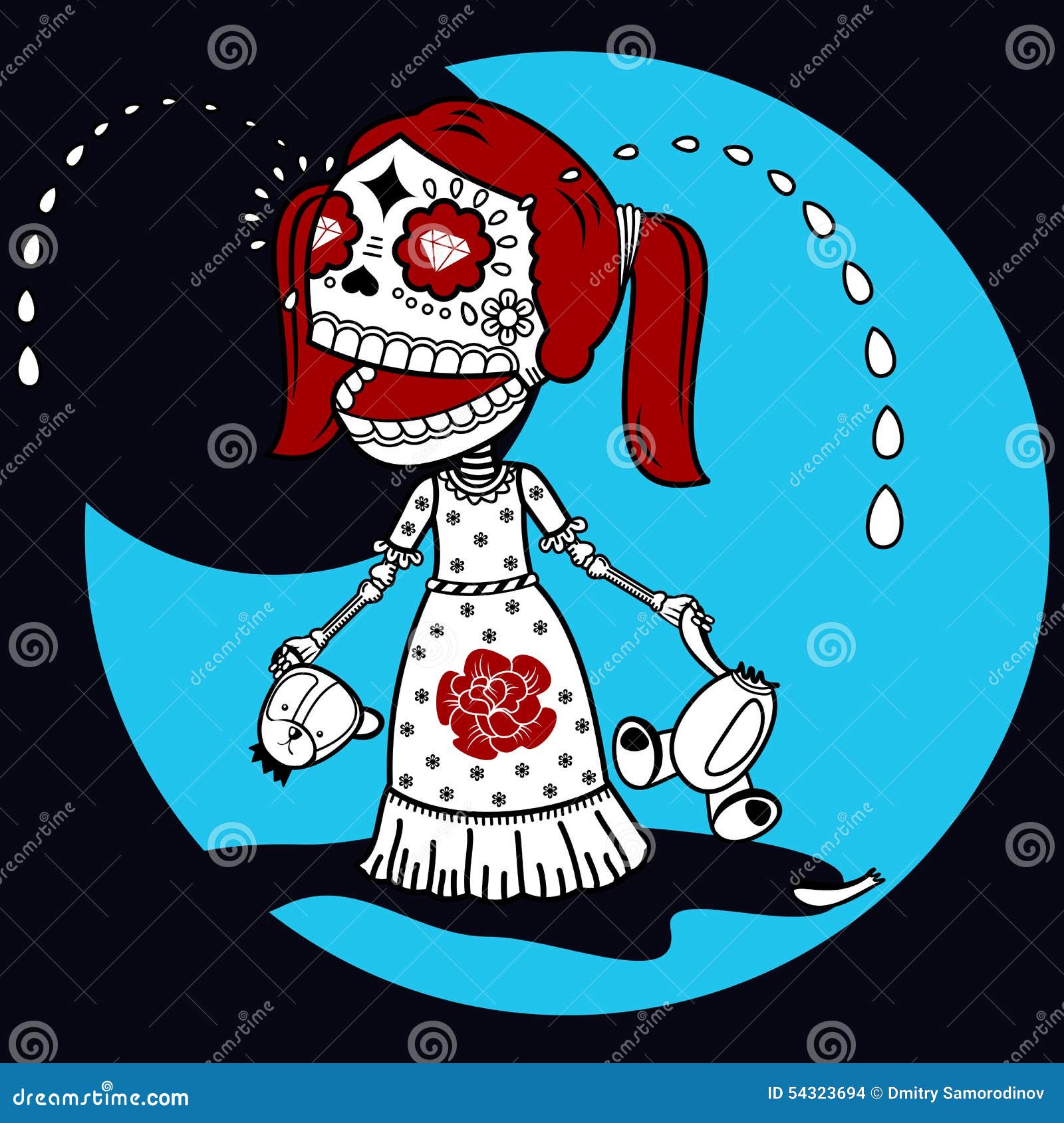 Skelett-Heulsuse stock abbildung. Illustration von kopfschmerzen - 54323694