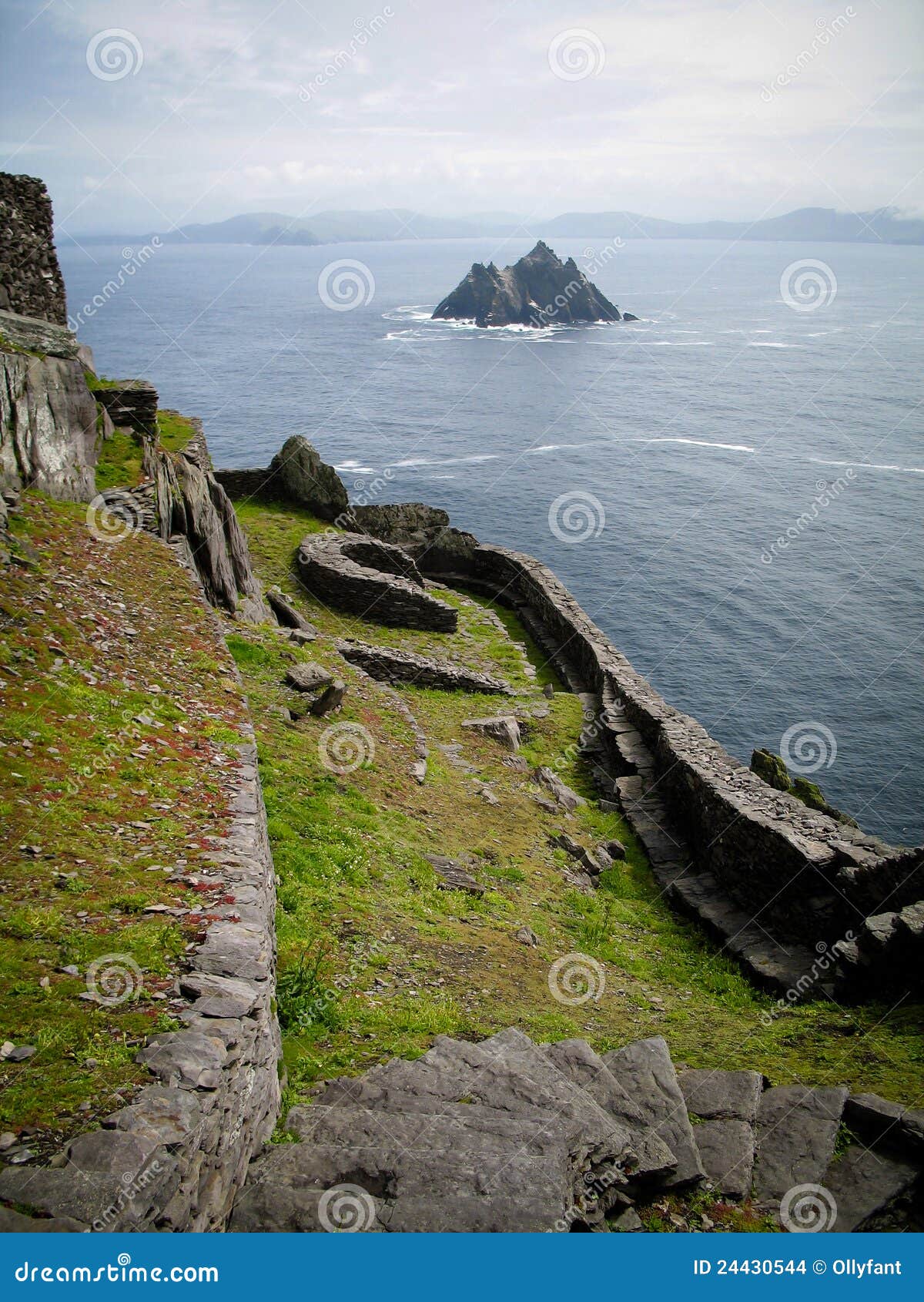 Skellig Michael Or Great Skellig, Home To The Ruined Remains Of A ...