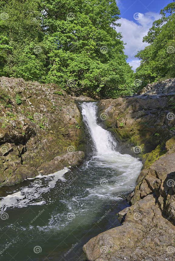Skelwith Force waterfall stock image. Image of national - 15130079