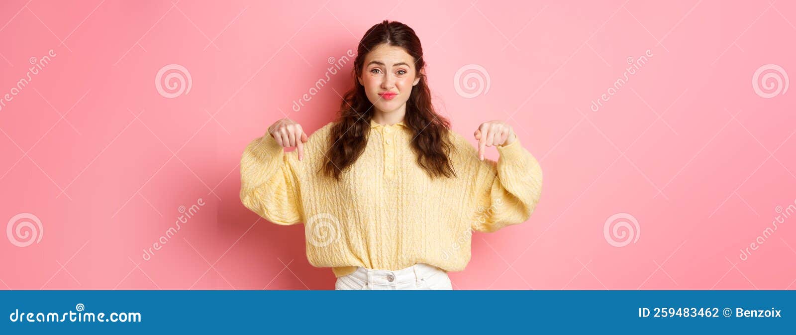 Skeptical and Displeased Young Woman Grimacing from Dislike, Frowning ... Skeptical and Displeased Young Woman Grimacing from Dislike, Frowning ...