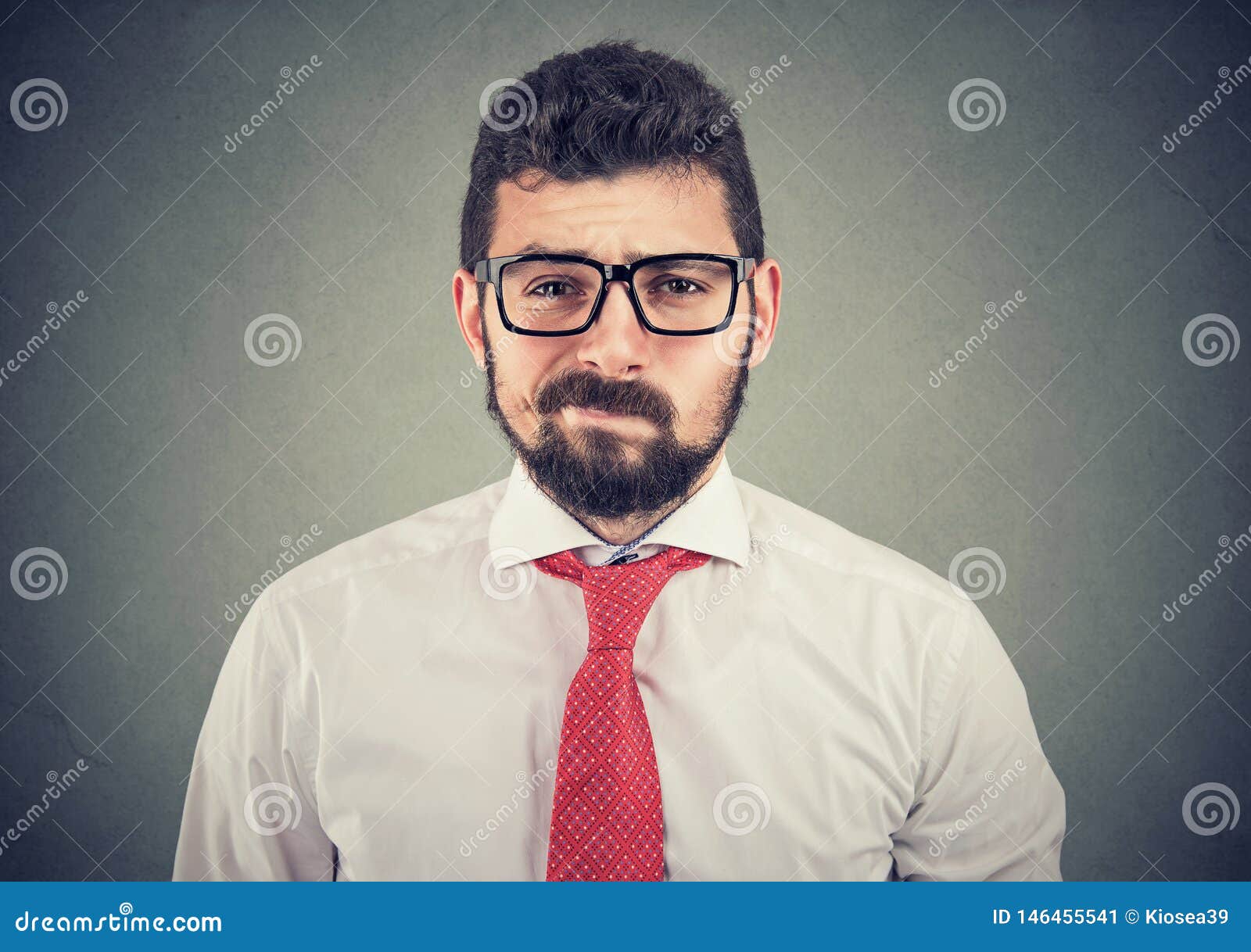 Skeptical Doubtful Business Man Looking at Camera Stock Image - Image ...