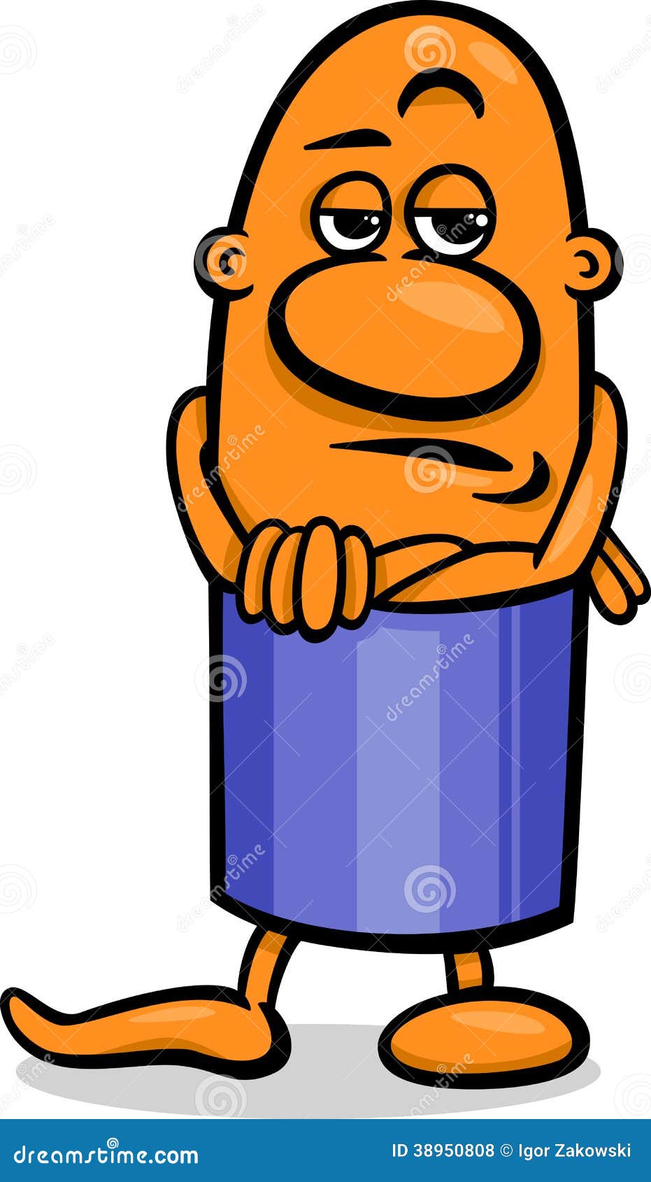 Skeptical Guy Cartoon Illustration Stock Vector - Illustration of face ...