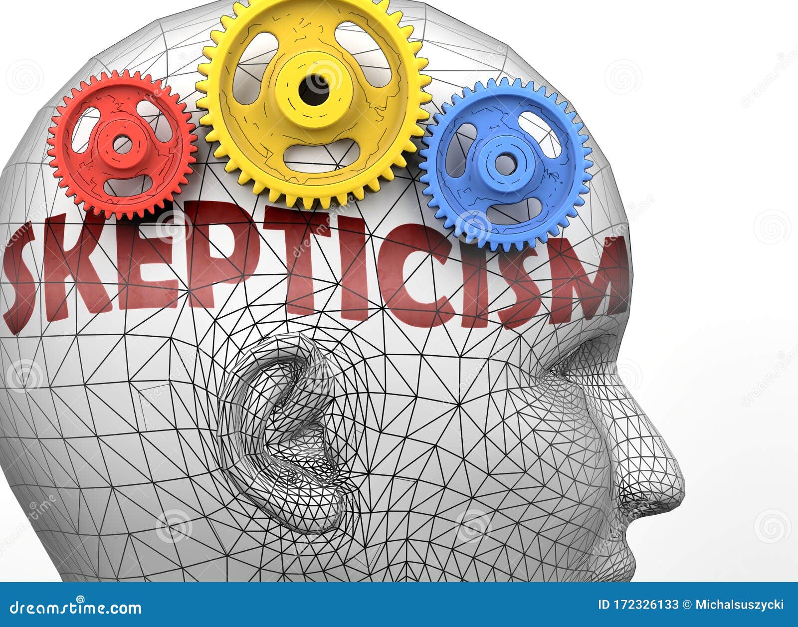 Skepticism and Human Mind - Pictured As Word Skepticism Inside a Head ...