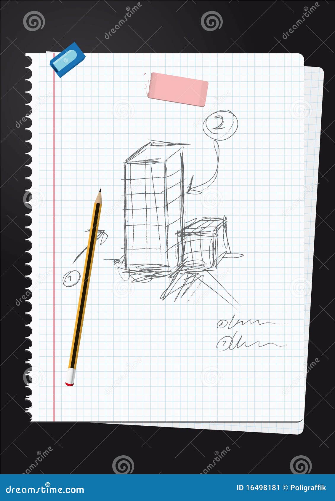 Sketch stock vector. Illustration of drawing, layout - 16498181