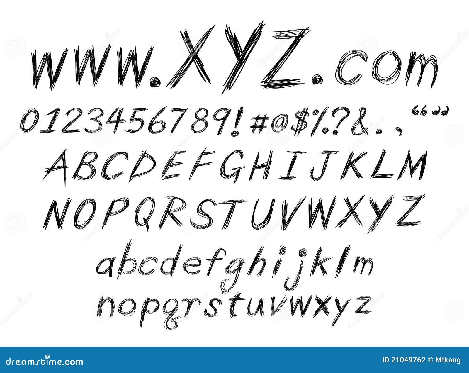 Sketch alphabet stock vector. Illustration of grunge - 21049762