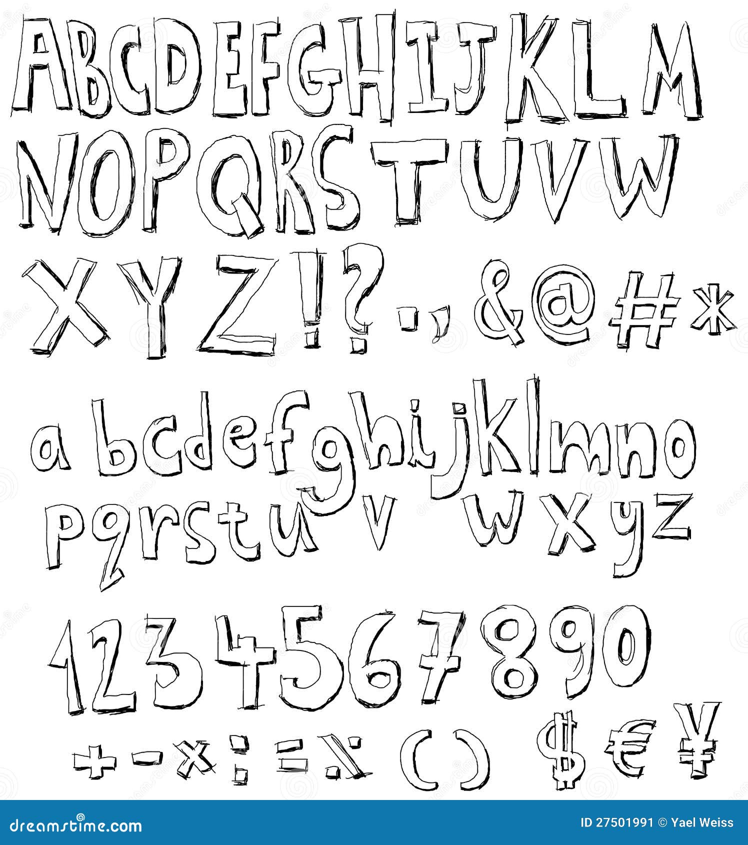 Sketch alphabet stock vector. Illustration of isolated - 27501991