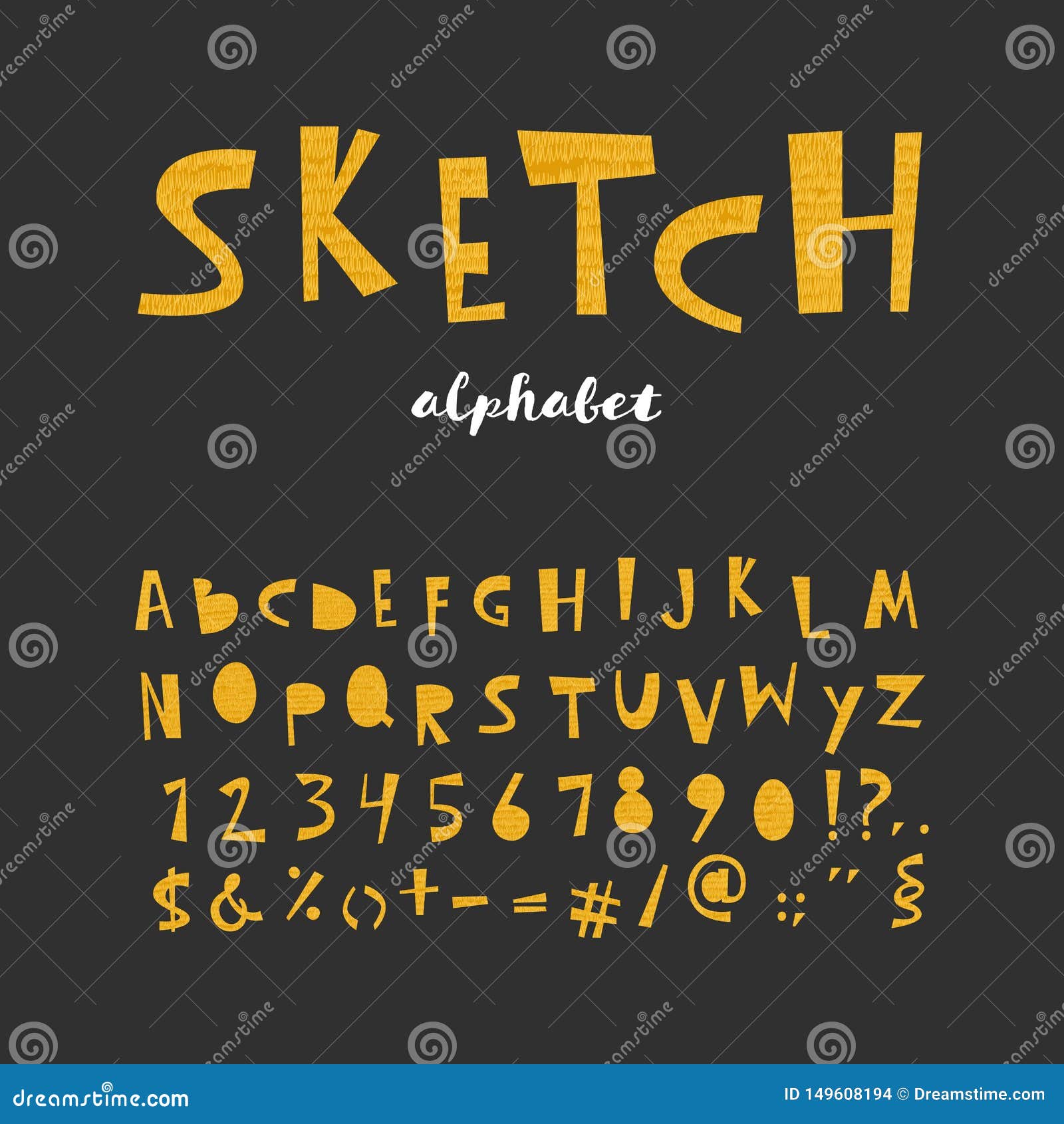 Sketch alphabet letters stock vector. Illustration of letter - 149608194