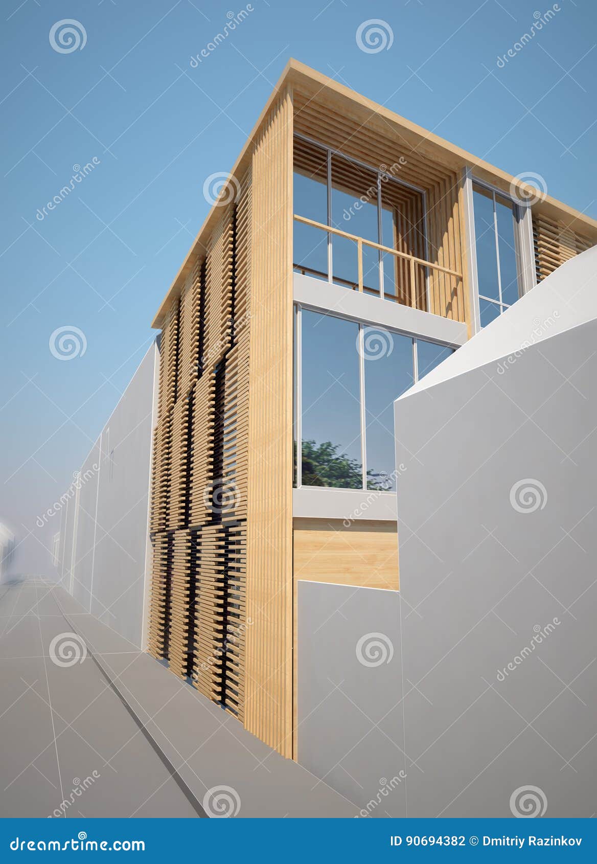 Sketch Architecture Design of Inset House ,3dwire Frame Render Building ...