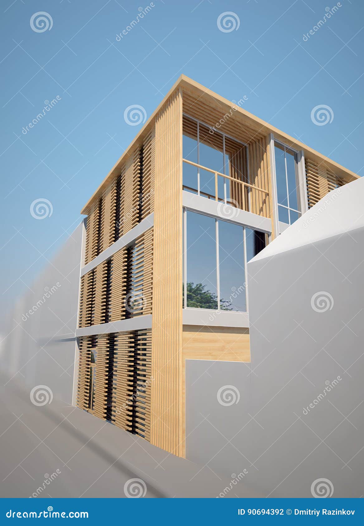 Sketch Architecture Design of Inset House ,3dwire Frame Render Building ...