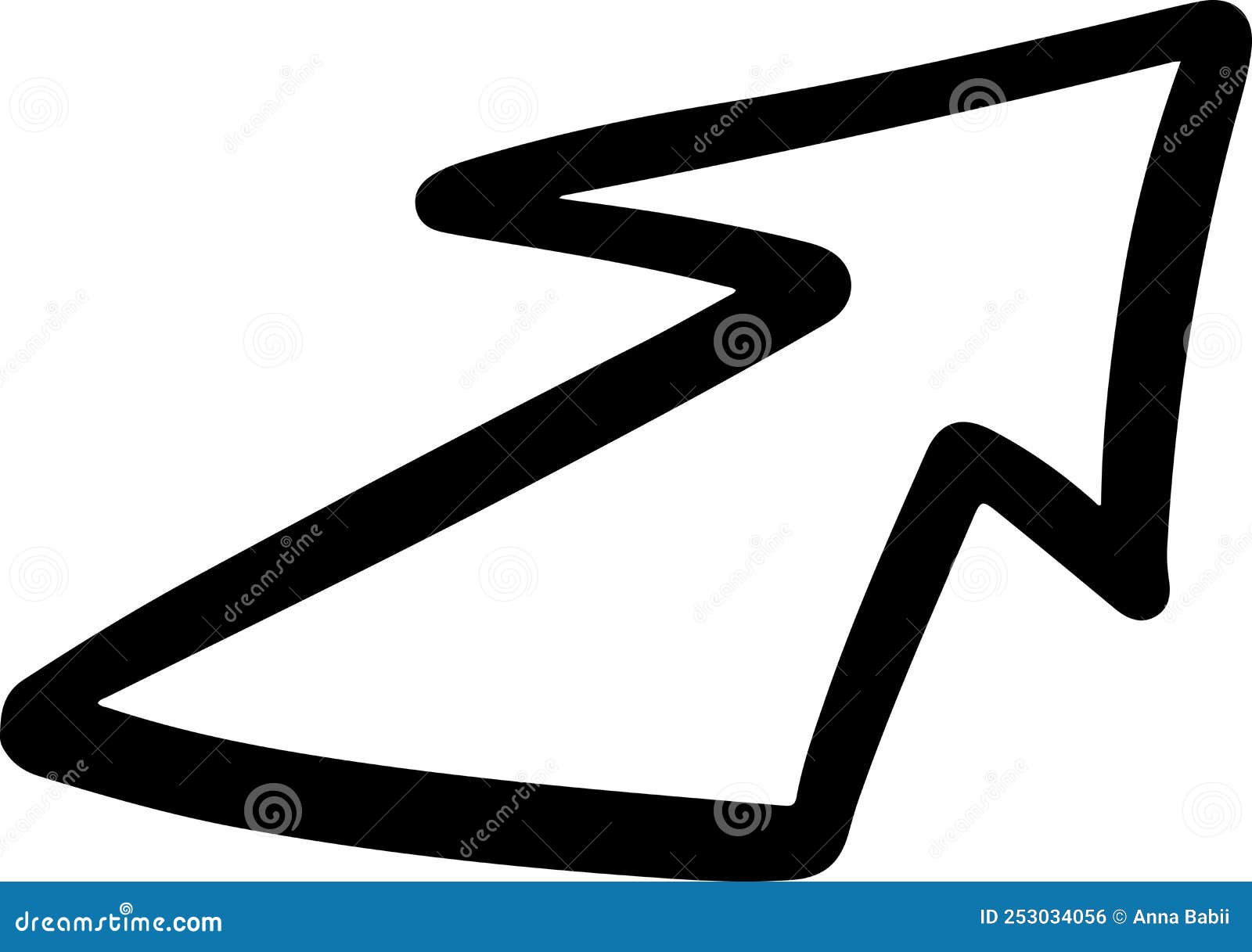Sketch Arrow Simple Vector Illustration Stock Illustration ...