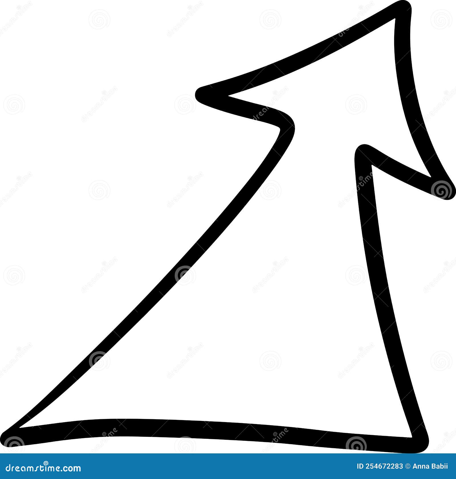 Sketch Arrow Simple Vector Illustration Stock Illustration ...