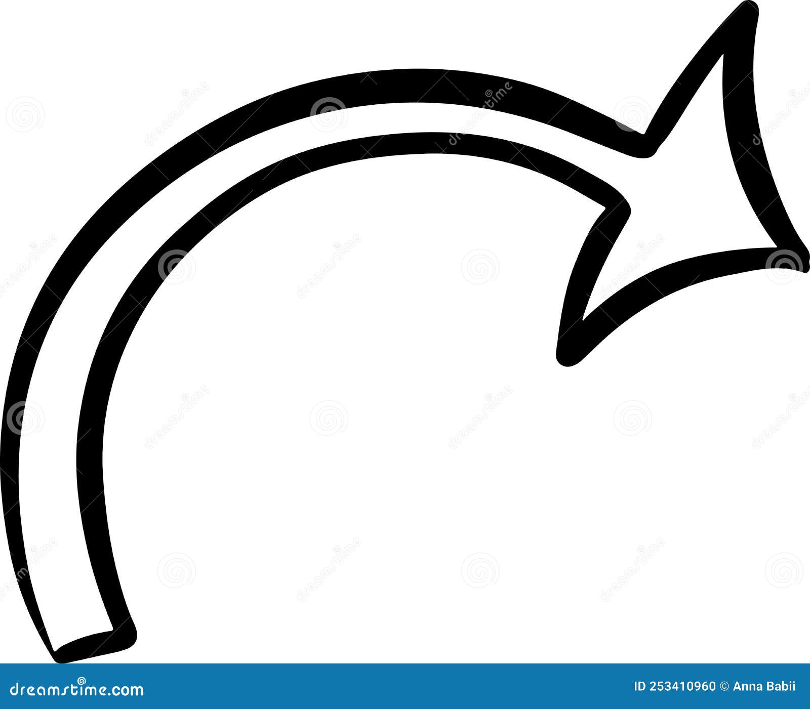 Sketch Arrow Simple Vector Illustration Stock Illustration ...