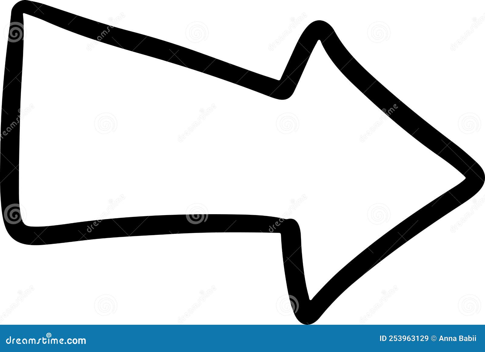 Sketch Arrow Simple Vector Illustration Stock Vector - Illustration of ...